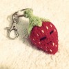Strawberry Keychain / Keyring Cute Free Knitting Patterns, Tutorials